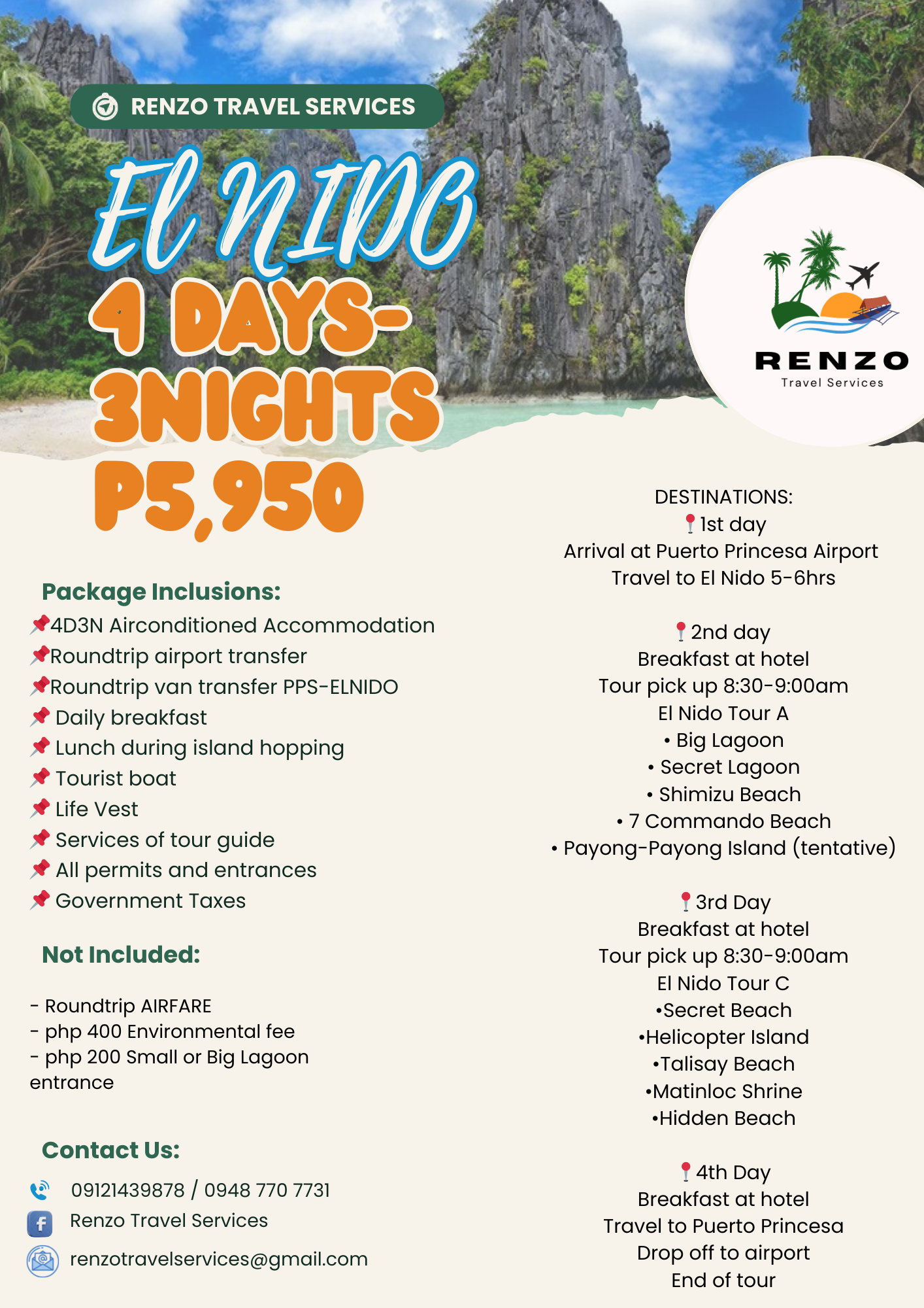 El Nido Package – Renzo Travel Services